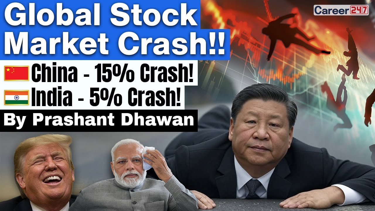 Global Stock Market Crash!! Black Monday Shocks the World | India China ...