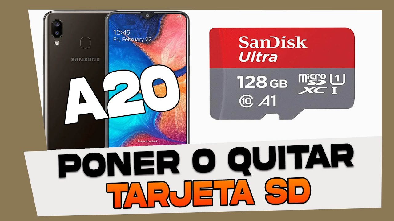 Como Poner o Quitar Tarjeta SD en Samsung Galaxy A20 - YouTube