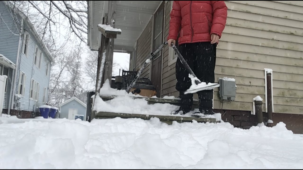 HOW TO GET RID OF SNOW WITHOUT A SNOW SHOVEL! - YouTube