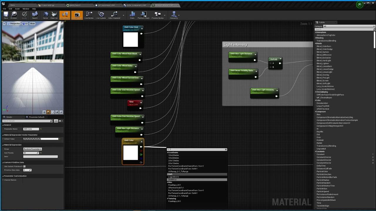 RGB to CMY conversion for DMX fixtures in Unreal 4.26 - YouTube