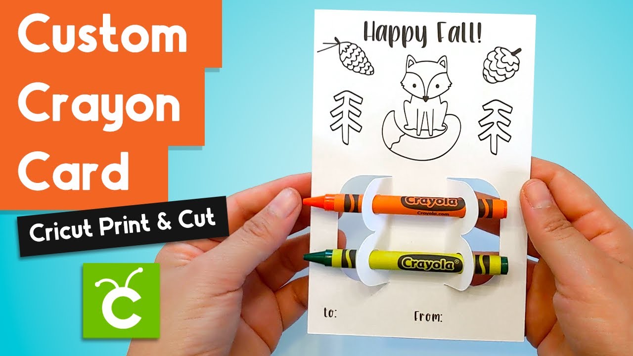 How to create a crayon card for Cricut - YouTube