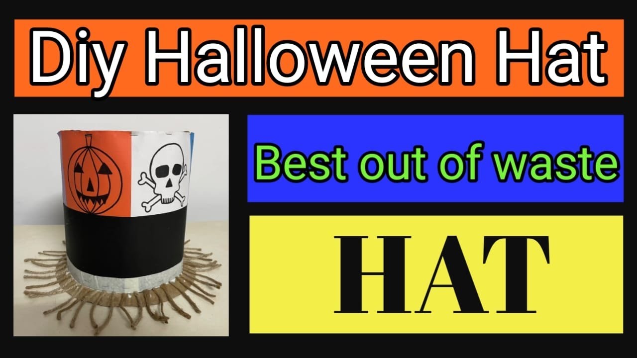 "DIY Halloween Hat: Spooky Crafts with Paper and Jute String | Easy ...