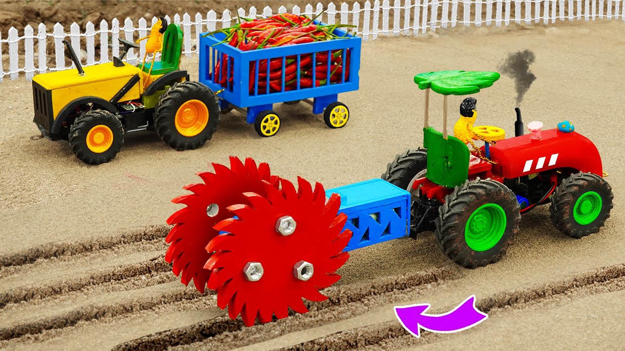Top diy tractor making mini Saw Blade Plowing Machine | diy Planting ...