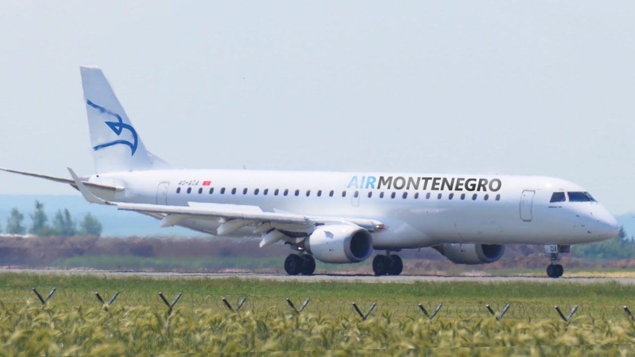NEW Airline 🇲🇪 | Air Montenegro Landing at Belgrade as it's First ...