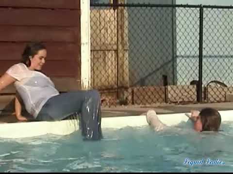 Steffi and Zee wet jeans