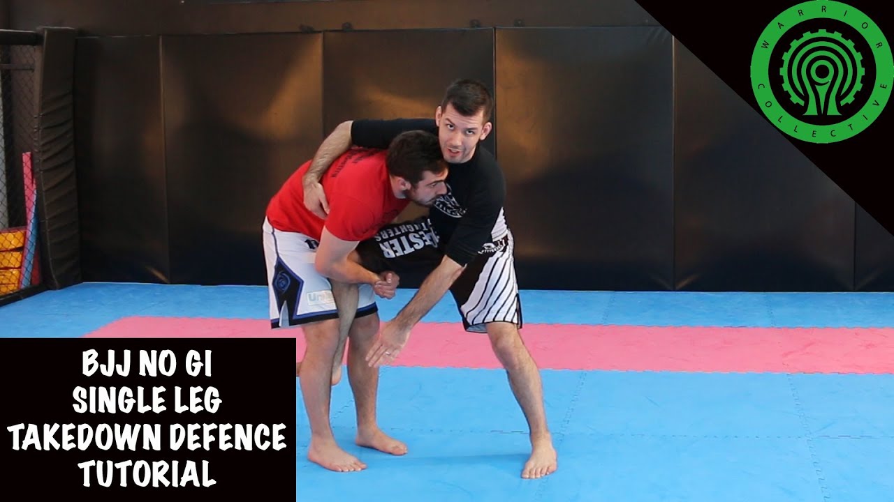 BJJ No Gi Single Leg Takedown Defence Tutorial - YouTube