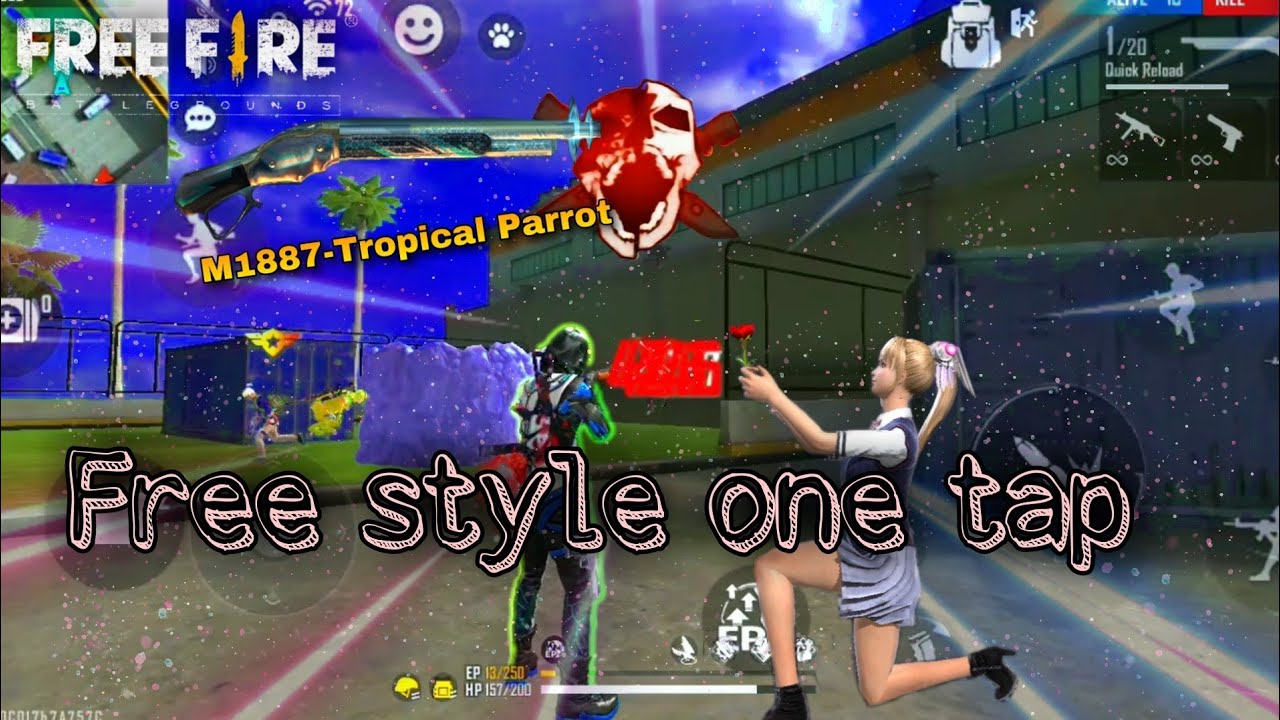 Freestyle OP gameplay one tap headshot/Free fire freestyle - YouTube