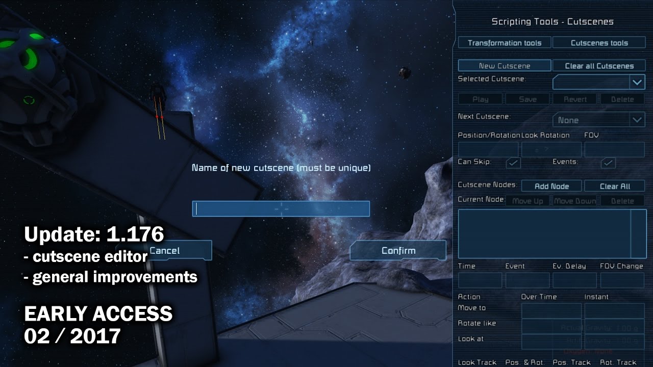 Space Engineers - Update 01.176 DEV - Cutscene Editor - YouTube