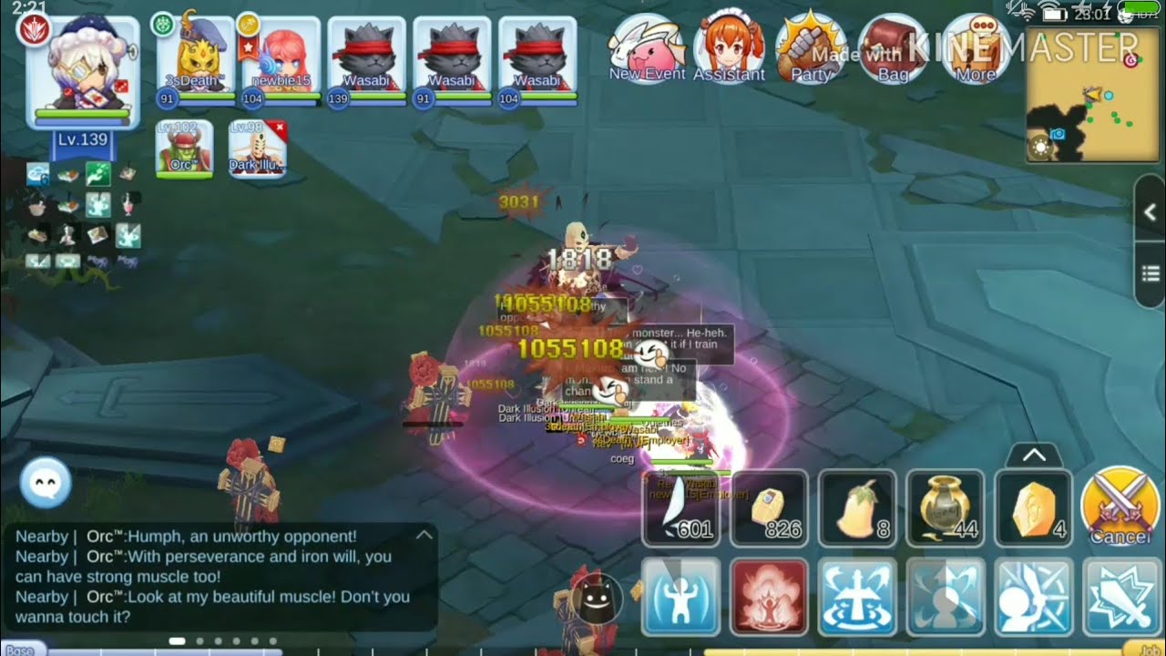 Ragnarok M 1M Critical Damage build F2P RK Crit/AA on MVP/Mini - YouTube