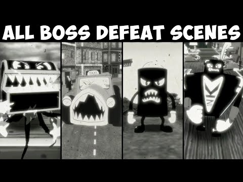 Bendy in Nightmare Run - All Bosses Defeat Animations