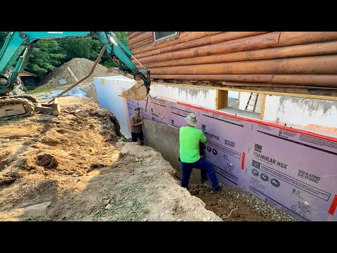 Waterproofing and Backfilling a New ICF Basement - House Build #7 - YouTube