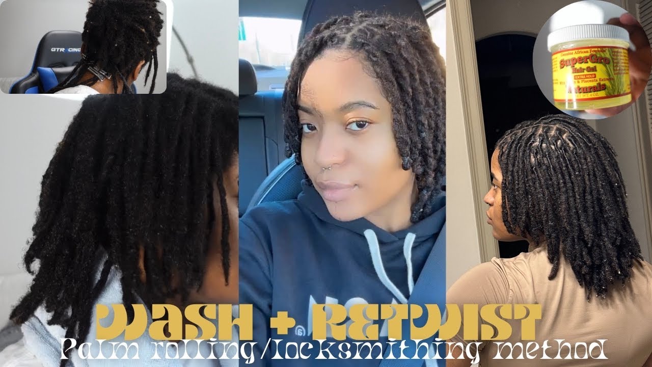 LOC RETWIST | Palmrolling & Locksmithing Method | At Home Retwist on 4b ...