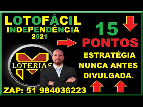 Lotofácil da independência 2021-DICAS- Método que revela os 15 pontos, EXCLUSIVO