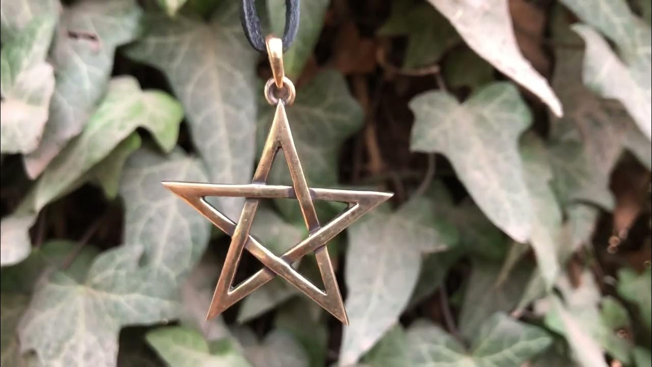 Бронзовый кулон Пентаграмма подвеска Пятиконечная звезда Пентаграмма ...
