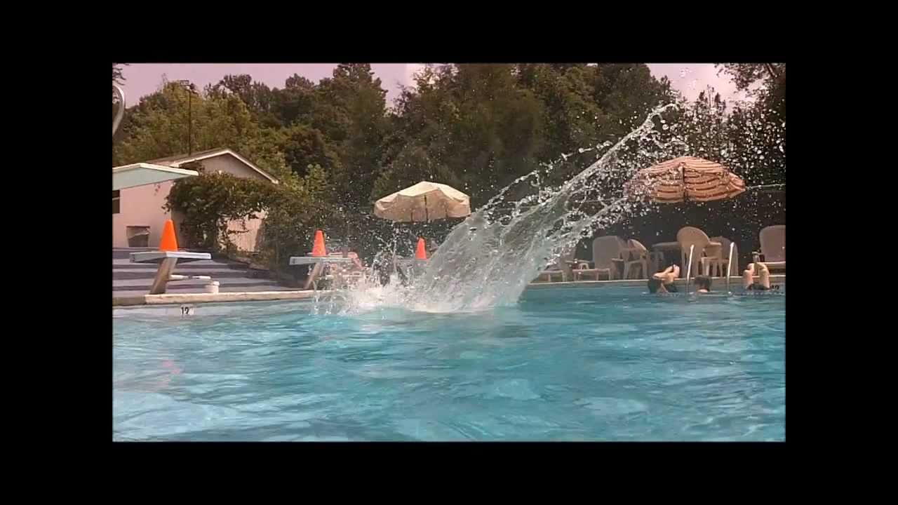Flips at the pool - YouTube