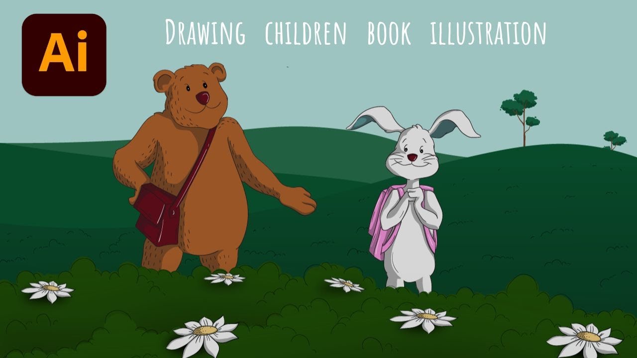 Children book illustration | Adobe illustrator | Full Tutorial ...