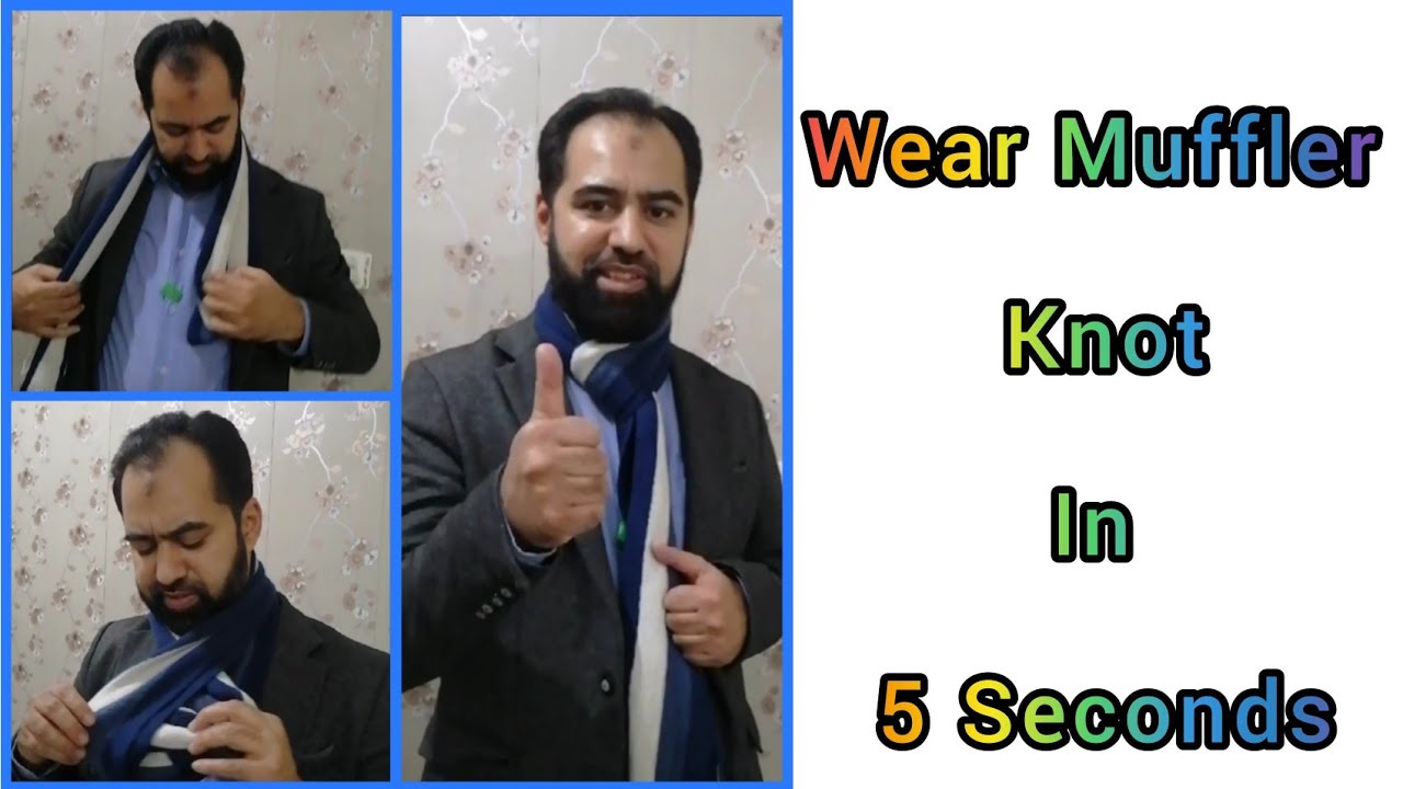 How To Tie Mufler Knot In Stylish Way | Modern & Easiest Way in 5 ...