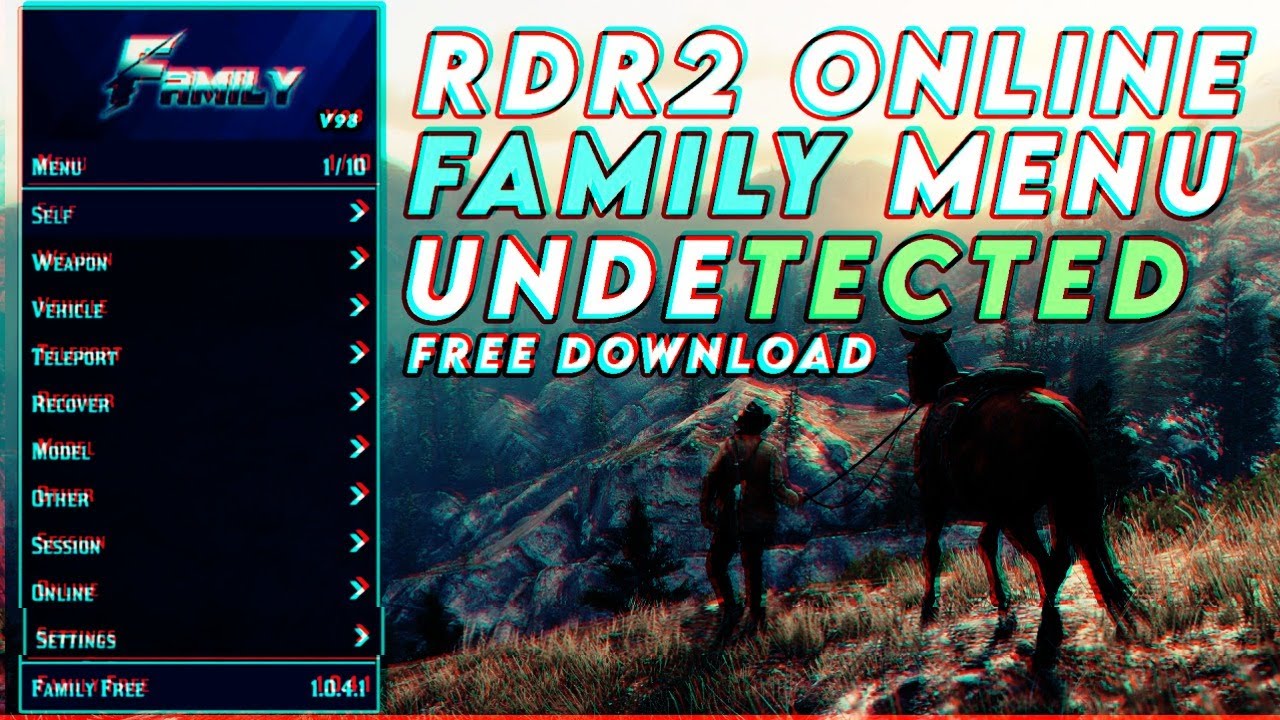 Family Menu (Free Mod Menu) | RDR2 Online | Free Download | Undetected ...