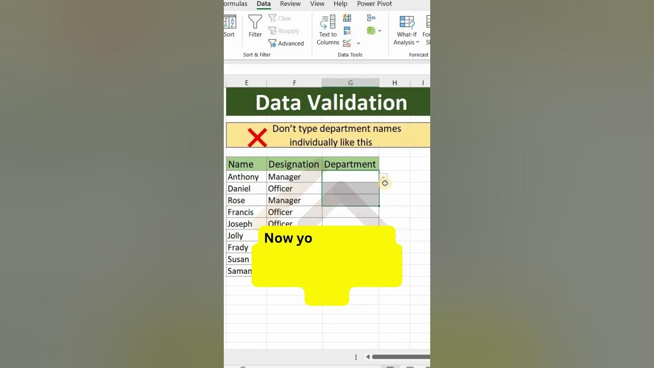 Data Validation Practical Example - YouTube