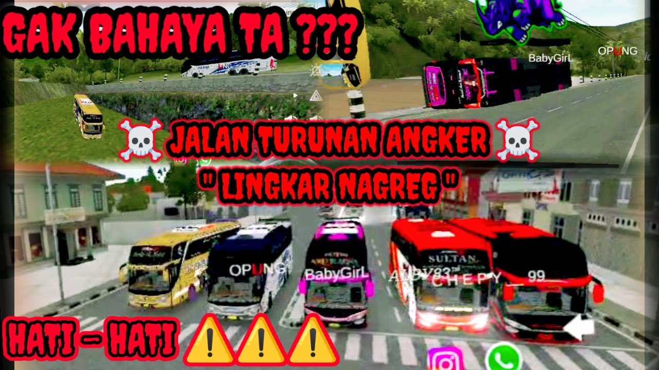 BANYAK BUS LAKA DI TIKUNGAN ANGKER // BALAP BUSSID - BALAP ASPAL BUSSID ...