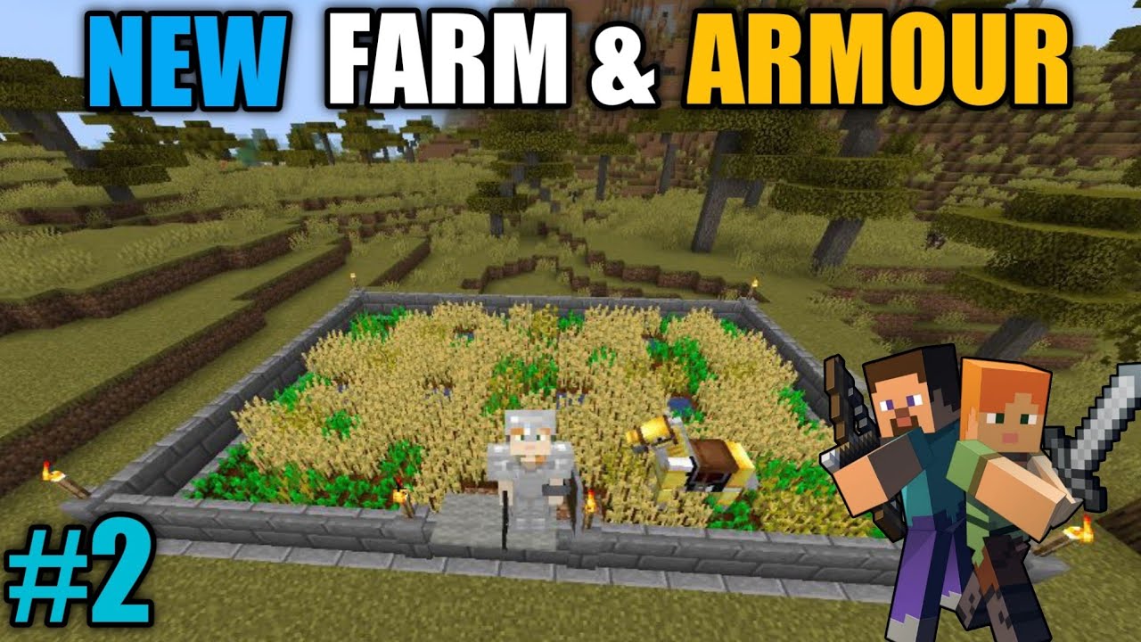 🔥MY NEW FARM & ARMOUR | MINECRAFT GAMEPLAY #2 - YouTube
