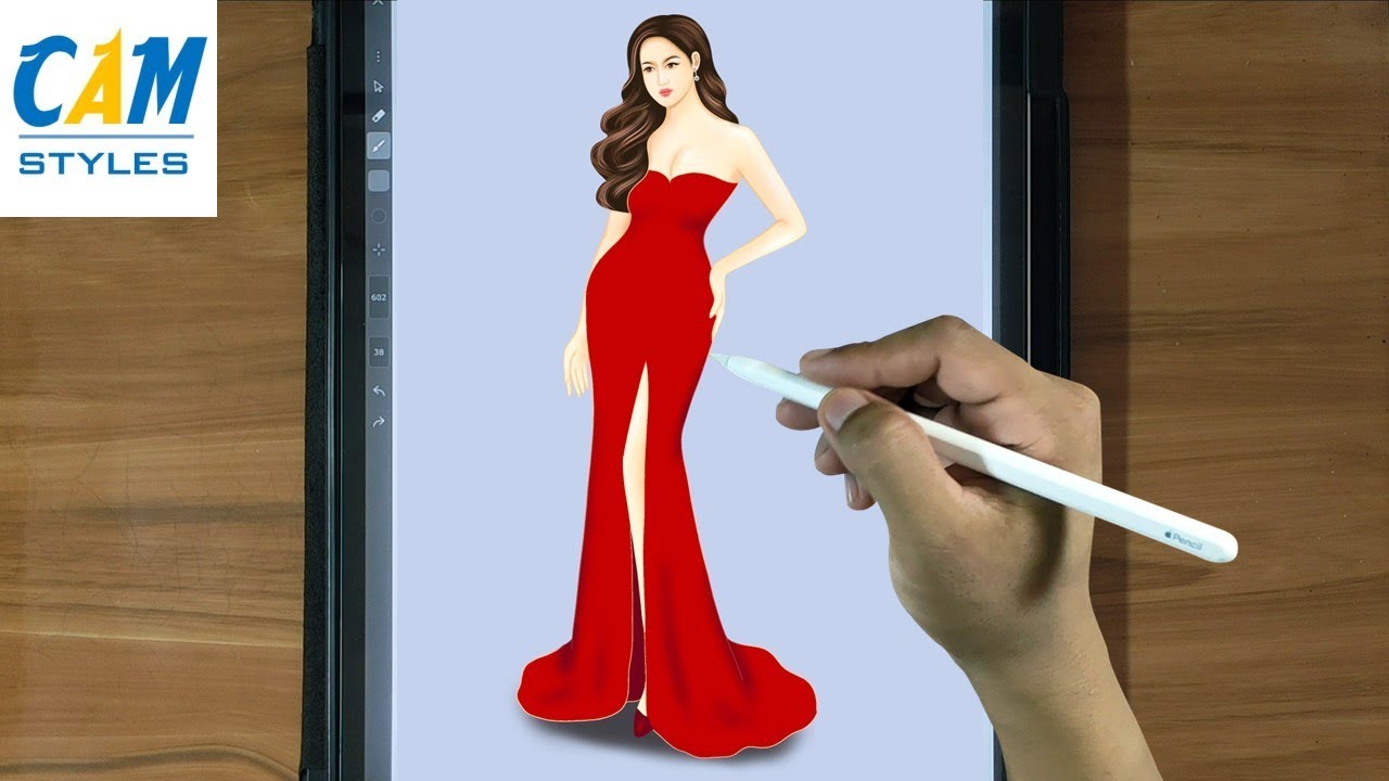 Digital Drawing | Fashion Illustration drawing - YouTube