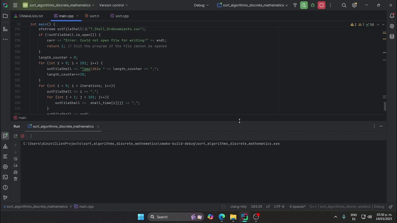 sort algorithms final stream?? discrete mathematics project - YouTube