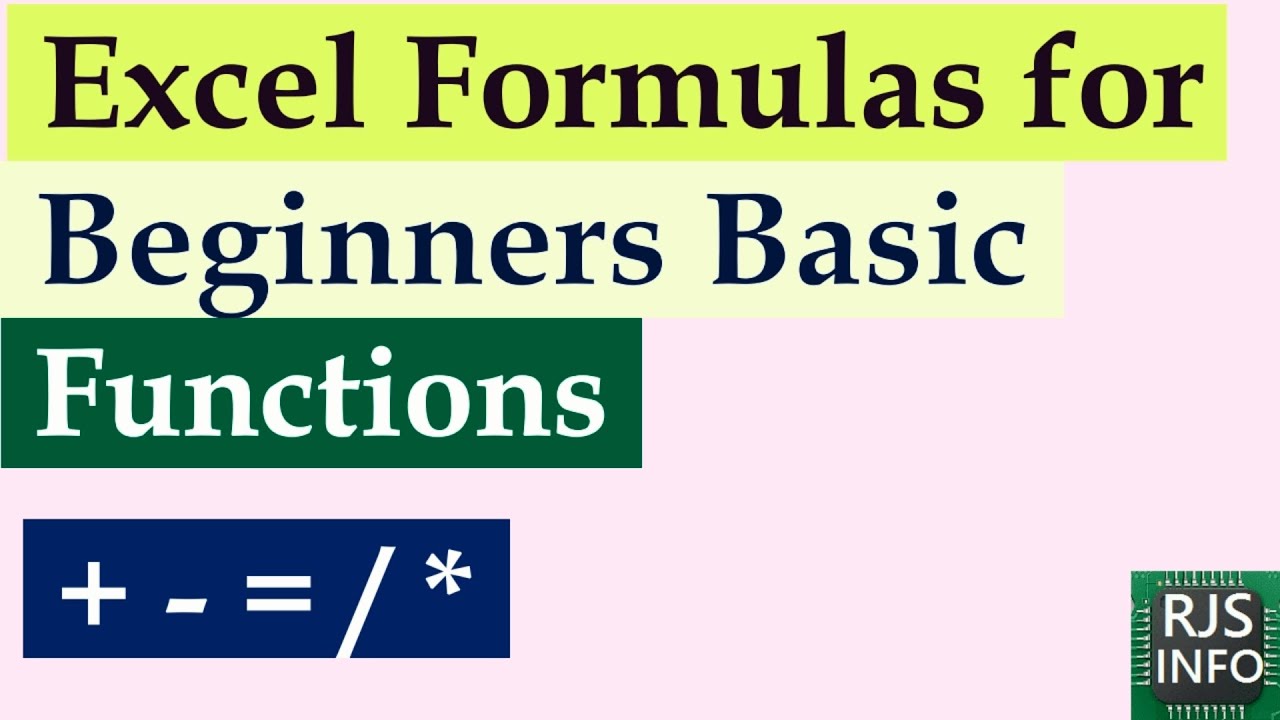 Excel Formulas For Beginners Basic Excel Functions YouTube excel-formulas-for-beginners-basic-excel-functions-youtube