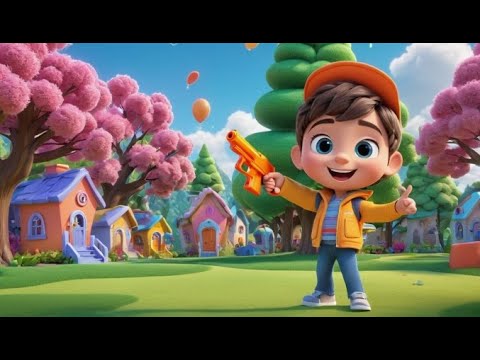 Toy Foam Dart Guns Go Shoot Shoot Shoot | Nursery Rhyme for Kids | Baby ...