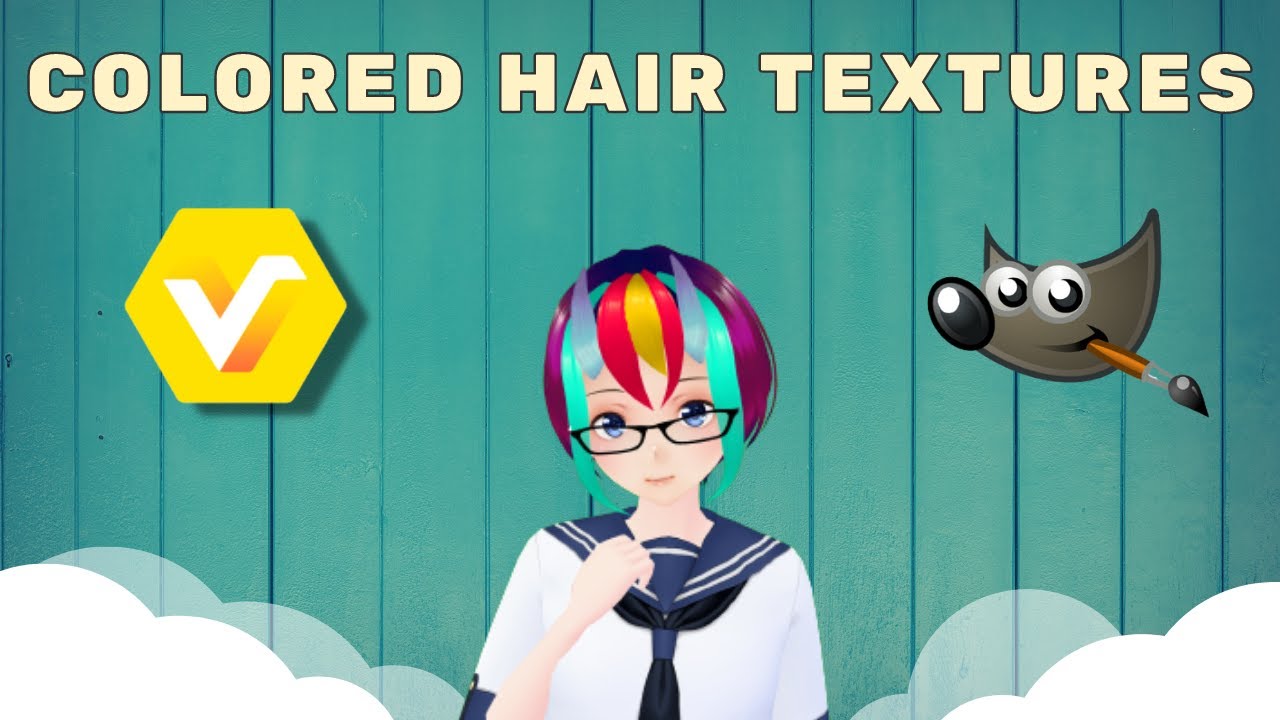 Vroid Studio - How to do different colored Hair textures - YouTube