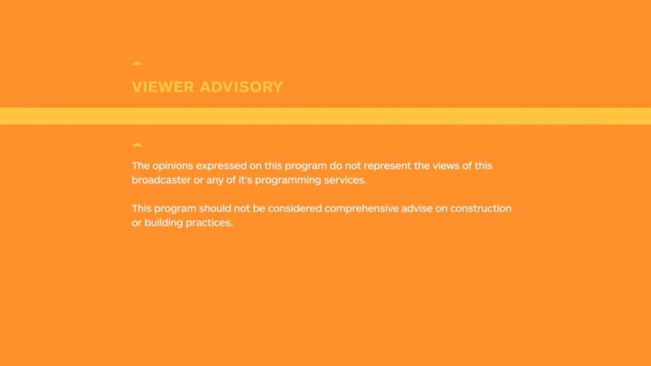 HGTV CA Viewer Advisory: Opinions Expressed, Should Not Be Considered ...