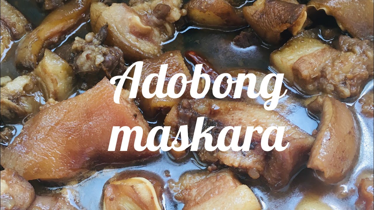 Adobong maskara ng baboy - YouTube