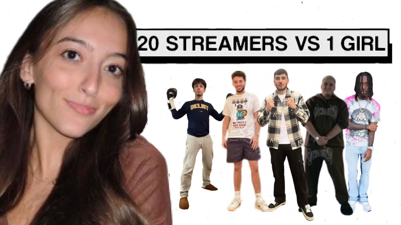 20 STREAMERS VS 1 GIRL - YouTube