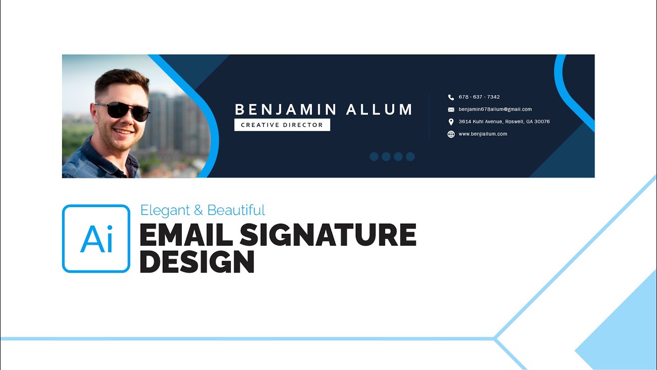 Create Email Signature Design in just 3 main steps in Adobe Illustrator ...