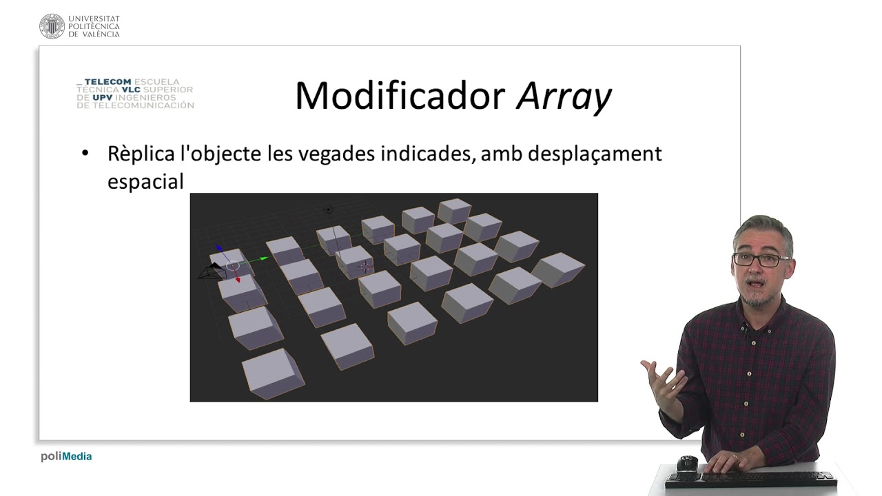 Blender: Modificador array | | UPV - YouTube