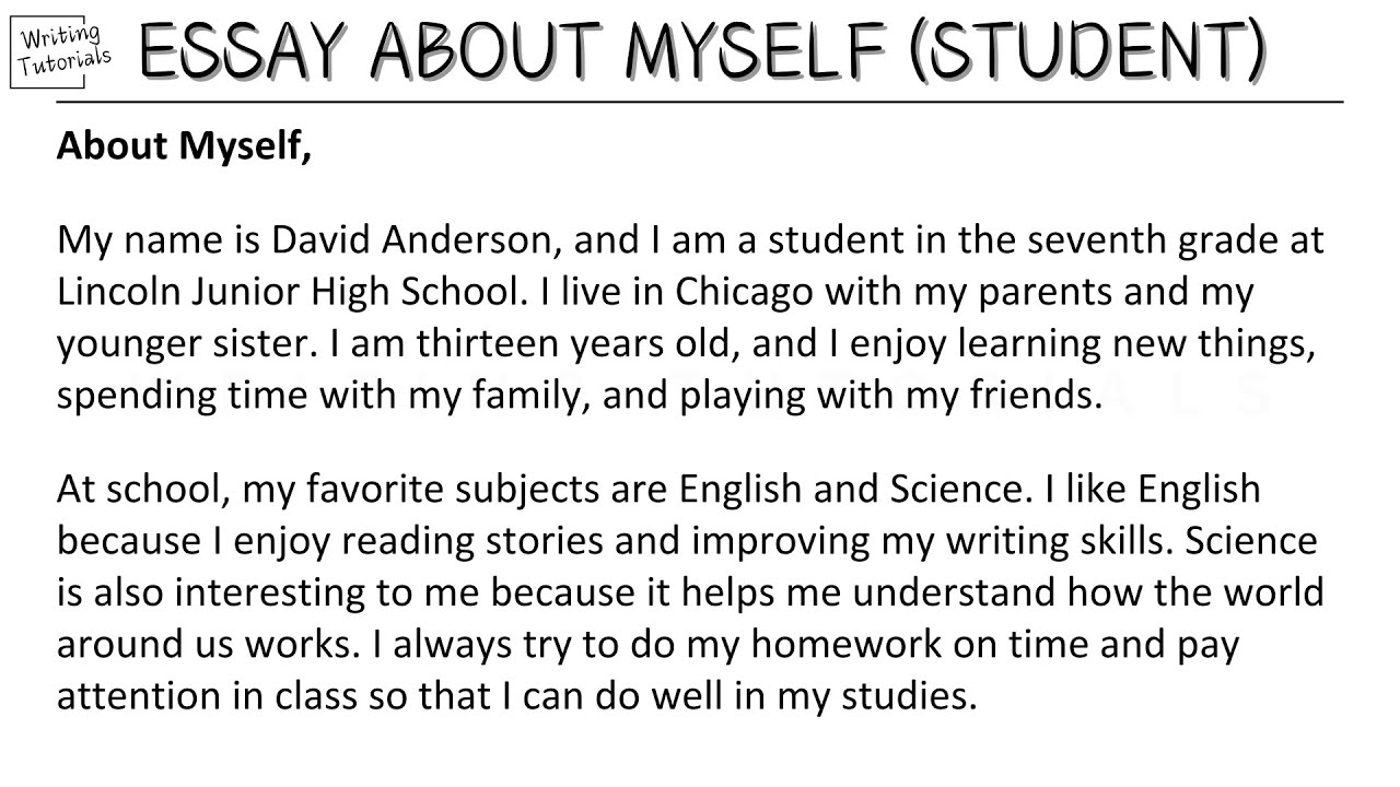 How To Write Essay About Myself for Junior High School Students Step by ...