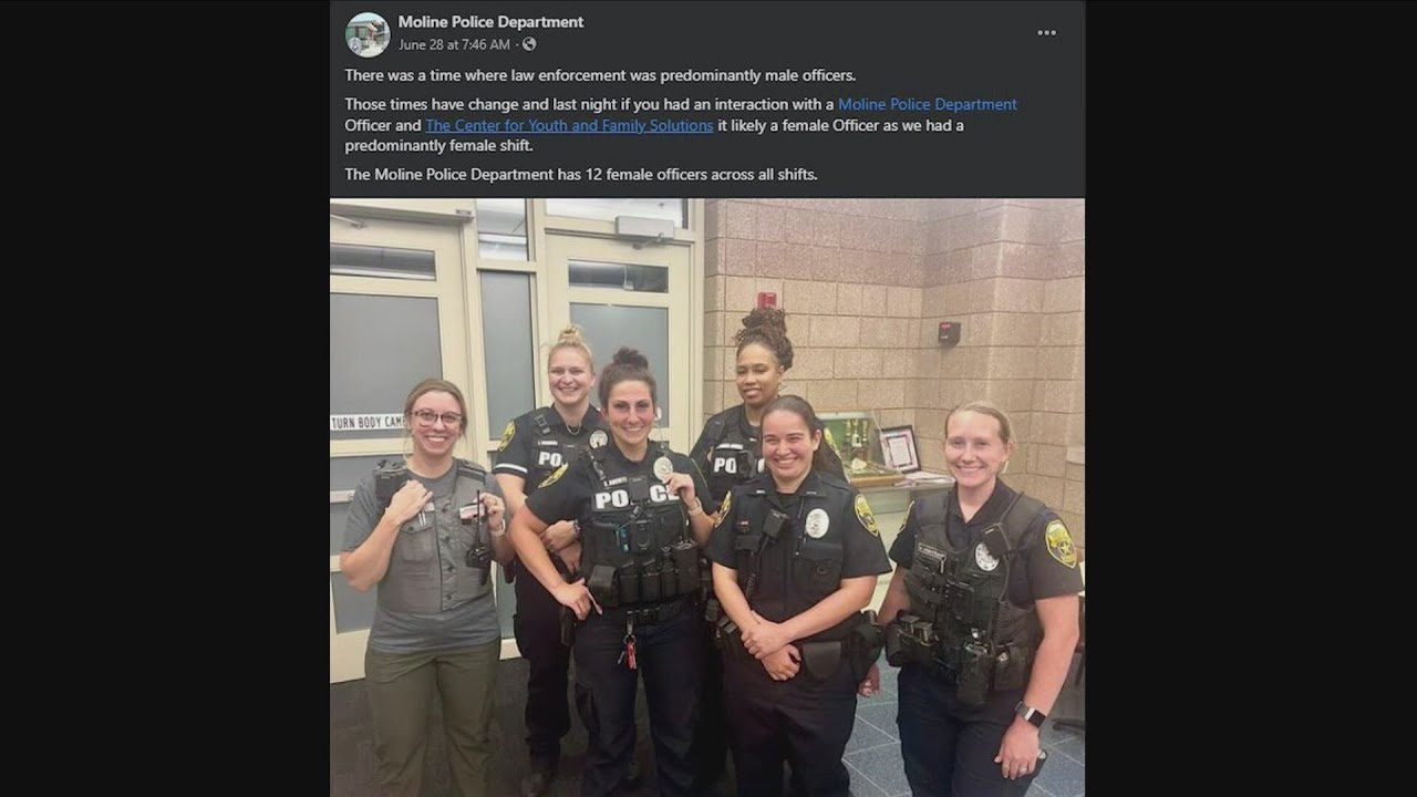 Moline Police Department honors its female officers - YouTube