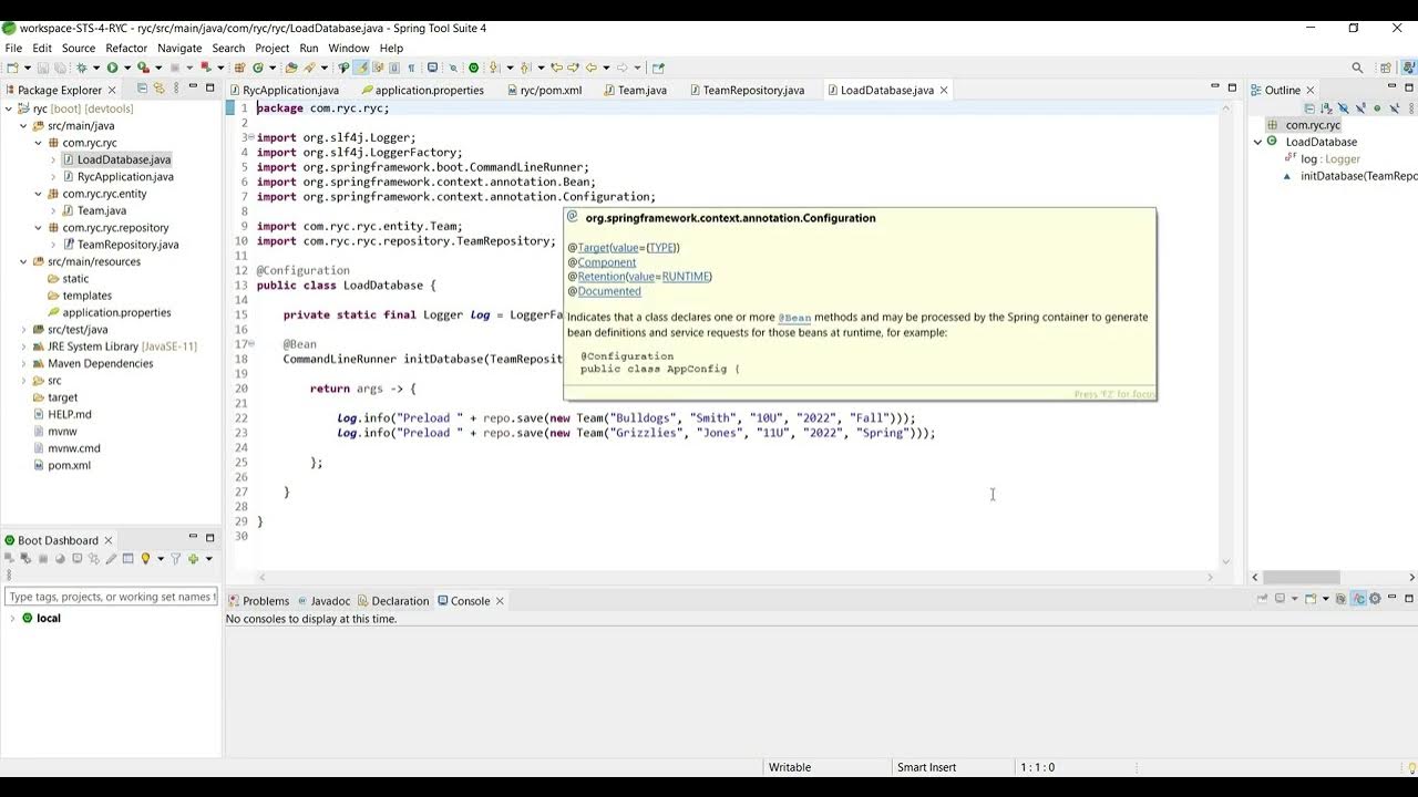 Spring Boot load H2 database with CommandLineRunner to continue building out our REST service ...