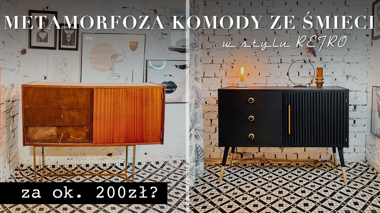 METAMORFOZA STAREJ KOMODY PRL W STYLU RETRO / poradnik DIY krok po ...