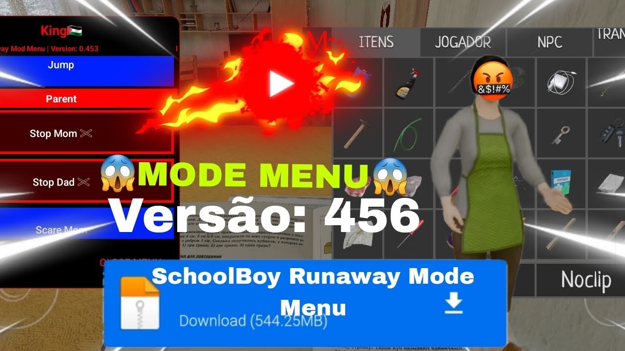 🔥SchoolBoy Runaway Mod Menu- Versão 456 Mediafire atualizado 2025 "KING ...