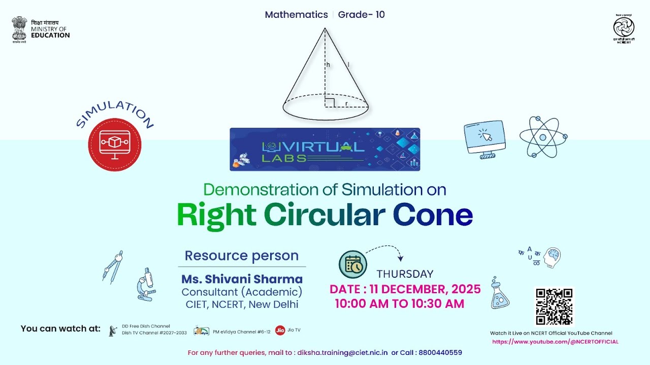 Demonstration of Simulation on Right Circular Cone - YouTube