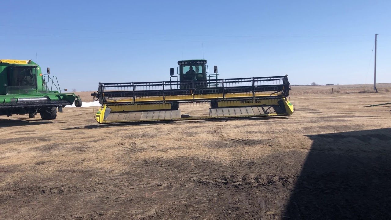SOLD 2007 JD 4895 swather April 22 Willman Family Farm - YouTube