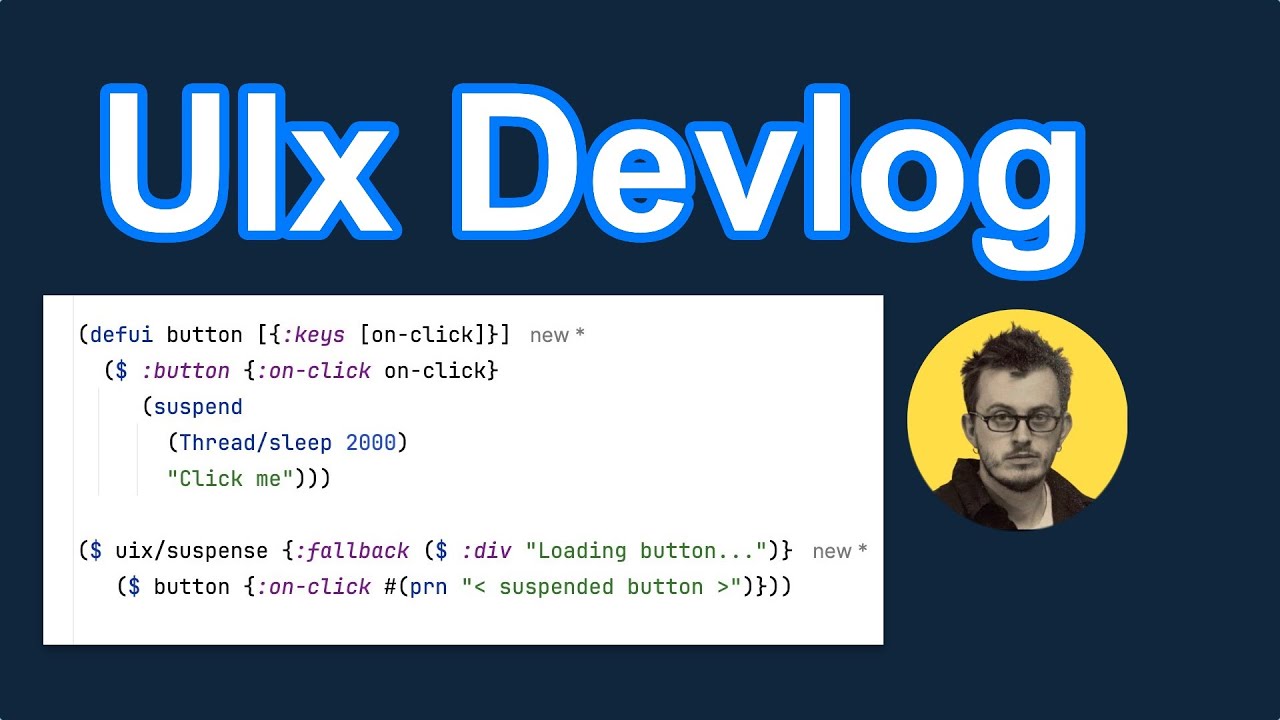 UIx devlog, streaming SSR with Suspense in Clojure JVM, part 2 - YouTube