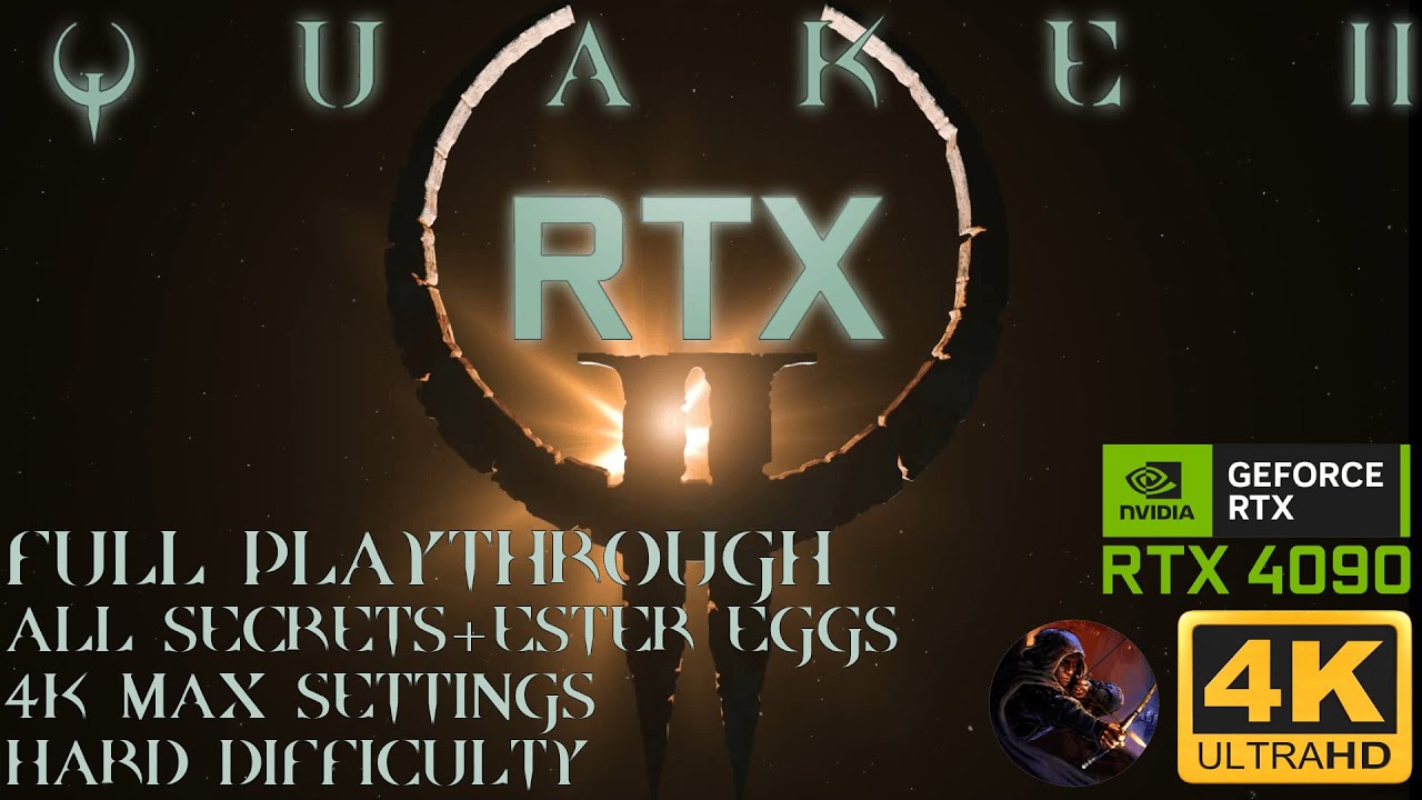 QUAKE II RTX full playthrough - all secrets & easter eggs - 4K HDR to SDR with Remastered videos ...