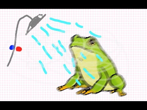 theres a frog in the shower and he seriously just used all the hot ...