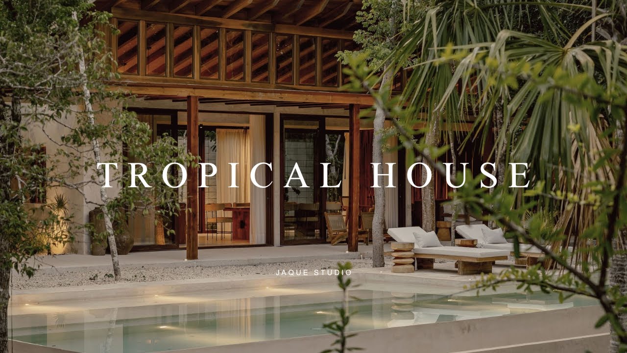 Single Floor House Design Around Natural Spring and Tropical Trees With ...