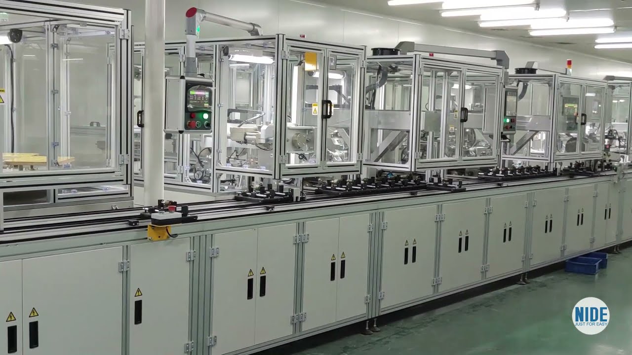 Automatic armature production assembly line - YouTube