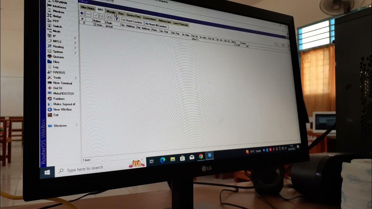 setting konfigurasi mikrotik PCQ dan Queue Tree ke mode Bridge - YouTube