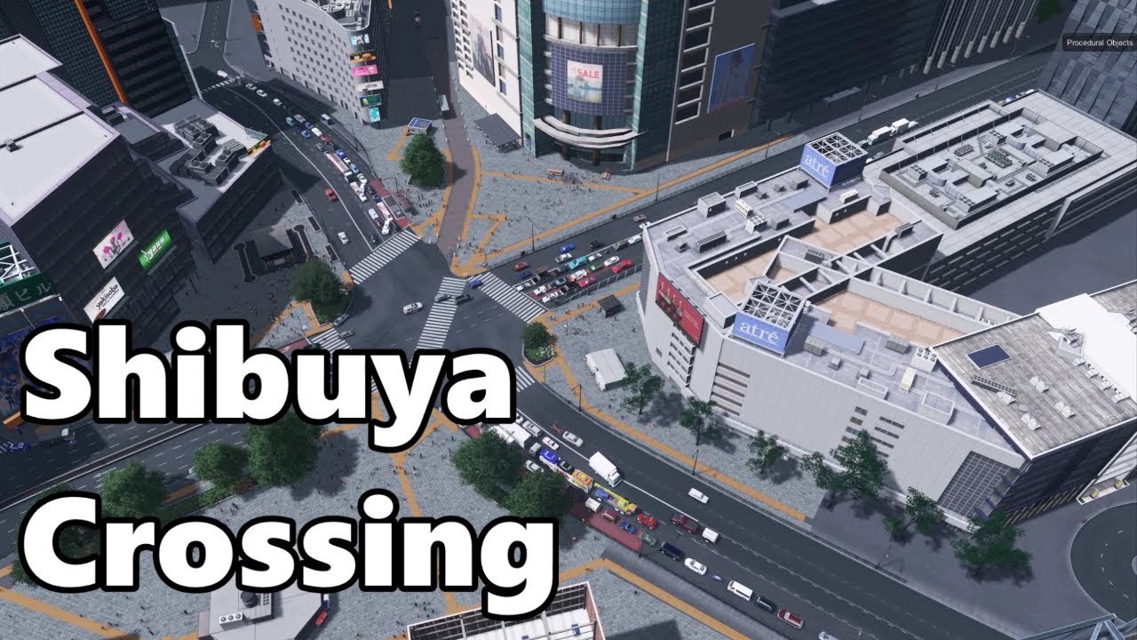 Cities Skylines: Shibuya Crossing Build - YouTube