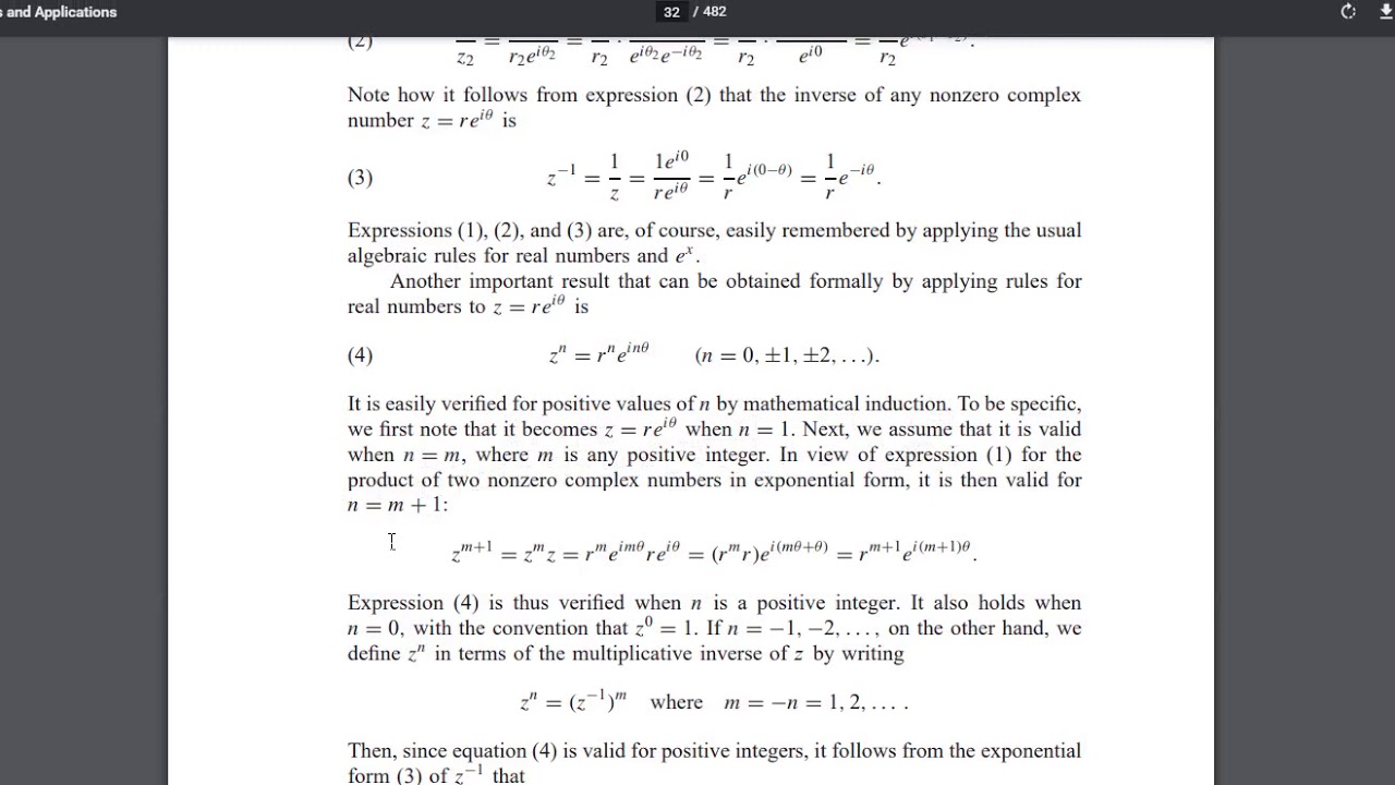 Lecture 05 Complex Variables and TRansforms 16 11 2020 - YouTube